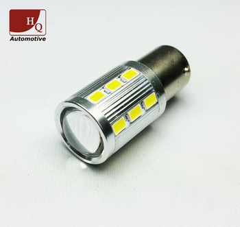 Car Bulb P21W P21/5W LED 18x SMD-5630 + 5W High-Power (with lens) WHITE ...