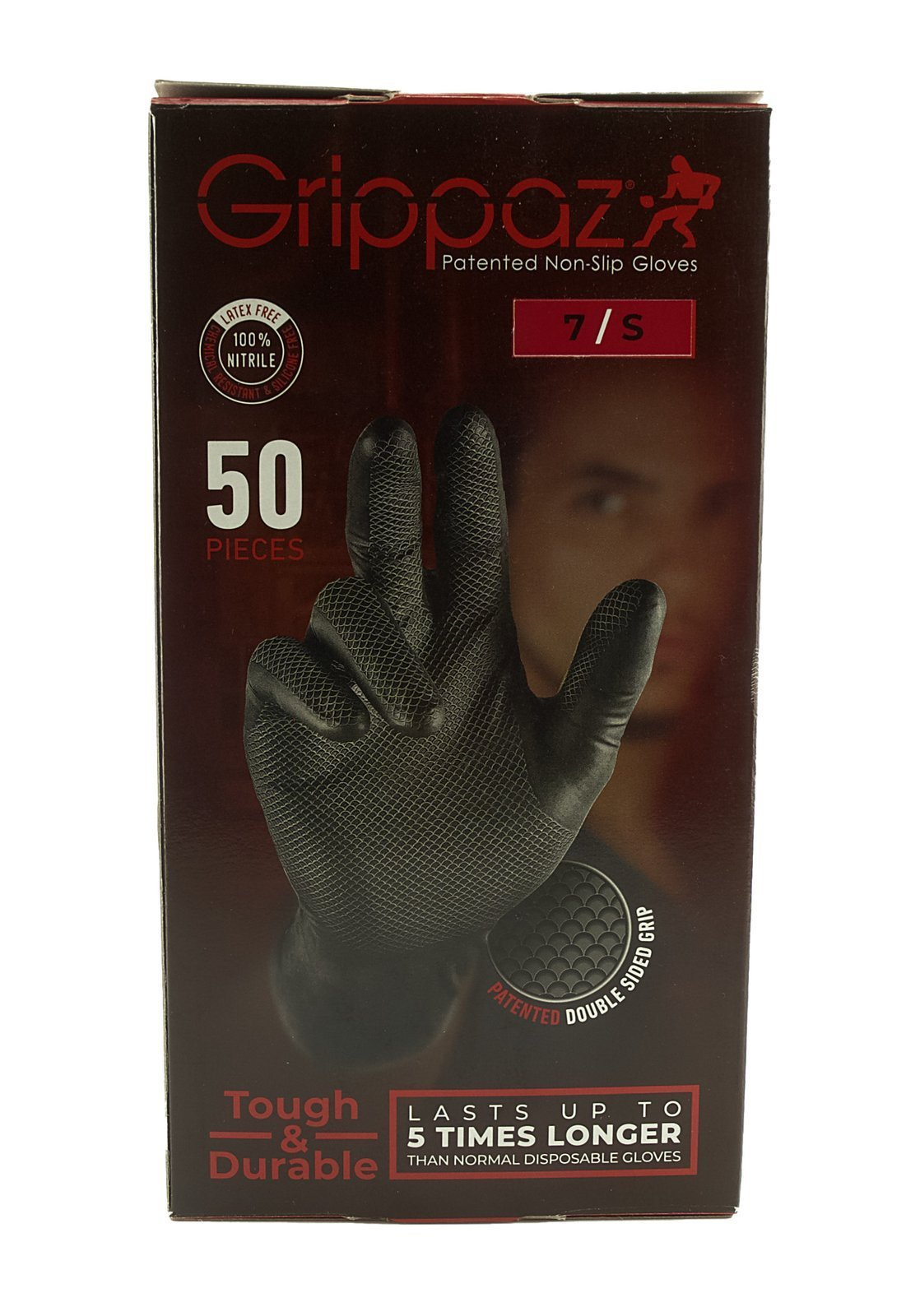 Grippaz 246 Disposable Nitrile Gloves size S Powder-Free BLACK S