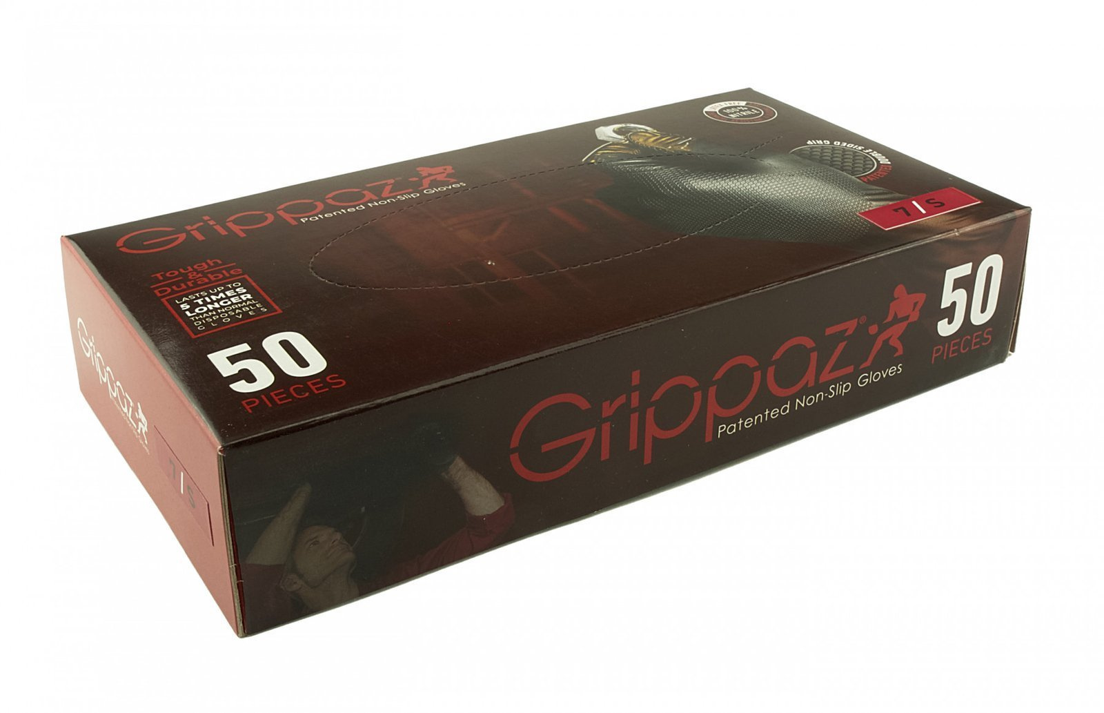 Grippaz 246 Disposable Nitrile Gloves size S Powder-Free BLACK S