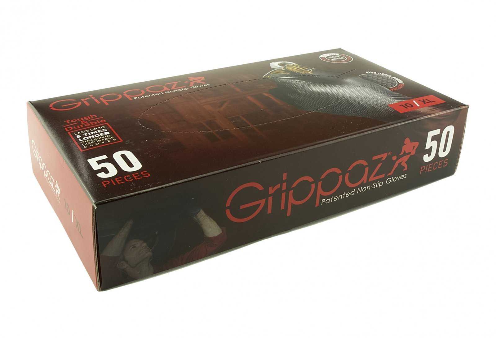 Grippaz 246 Disposable Nitrile Gloves size XL Powder-Free BLACK XL