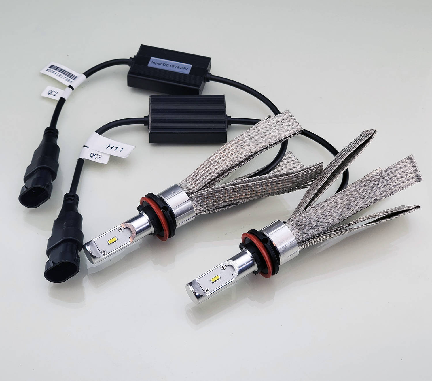H11 LED Headlamp or Fog Lamp Conversion KIT 5600lm with cooling strips 2pcs | Car LED Bulbs ...