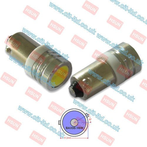 H6W/BAX9s 1W LED Bulb High Power GREEN GREEN | Car LED Bulbs \ T4W ...