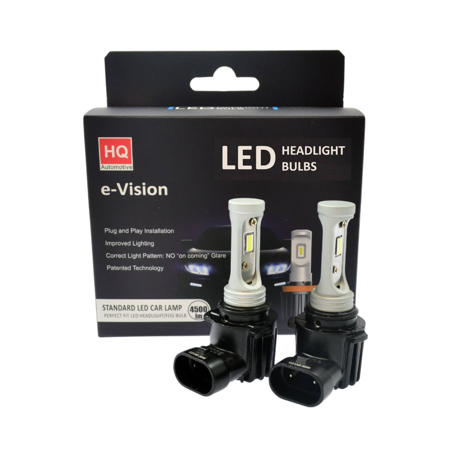 HB3 HB4 HIR HIR2 e-Vision Headlight Conversion KIT 4500lm Lumen (2 ...
