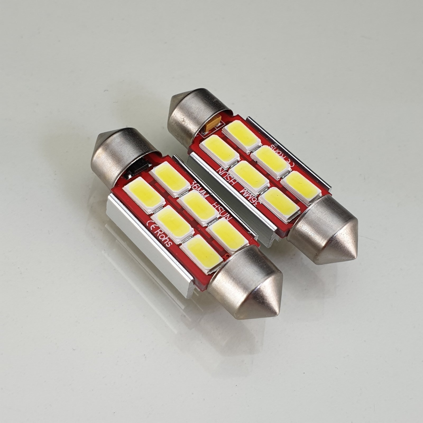 HQ Automotive 2x Car LED Bulb 12V 6x SMD-5630 C5W Festoon 36mm CanBus WHITE | Car LED Bulbs ...