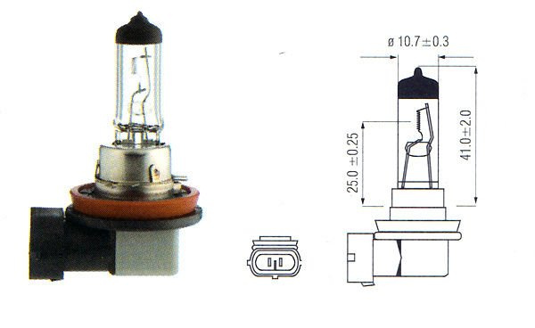 Halogen Bulb H8 Clear 12V 35W | Halogen Bulbs