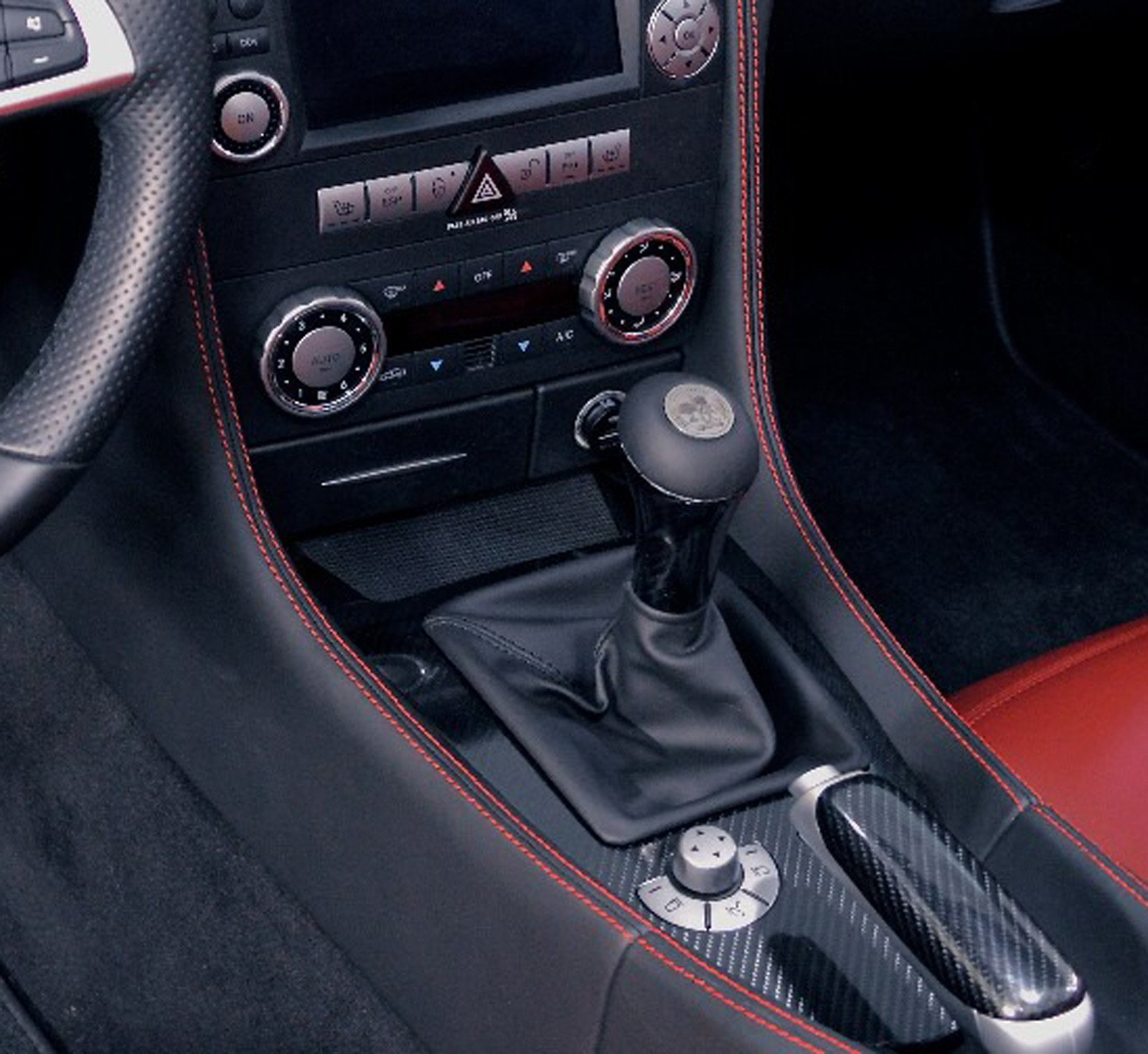 Leather Gear Shift Gaiter Cover Sleeve Fit Mercedes SLK R171 2004 ...