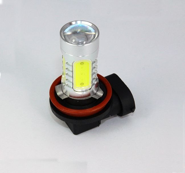 Car LED Bulb H8 7.5W with lens (5*1.5W HP) WHITE Strobe/Flash | Car LED ...
