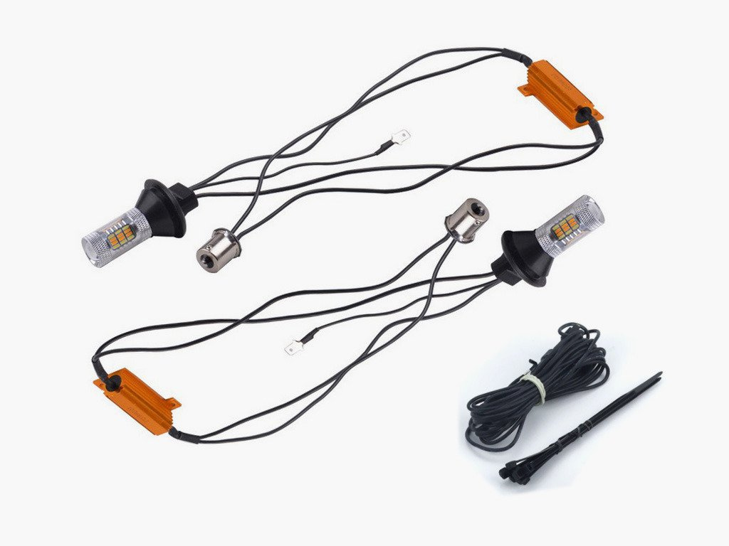 DRL LED Turn Indicator Bulbs Upgrade Conversion KIT PY21W BAU15s 581 ...