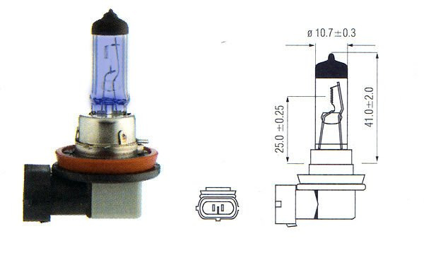Halogen Bulb H8 Super White (Xenon) 12V 35W | Halogen Bulbs