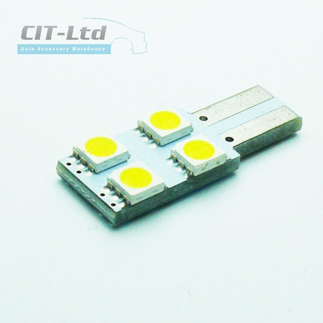 W5W (501) T10 4 LED Bulb SMD-5050 B CanBus YELLOW YELLOW (Amber) | Car ...