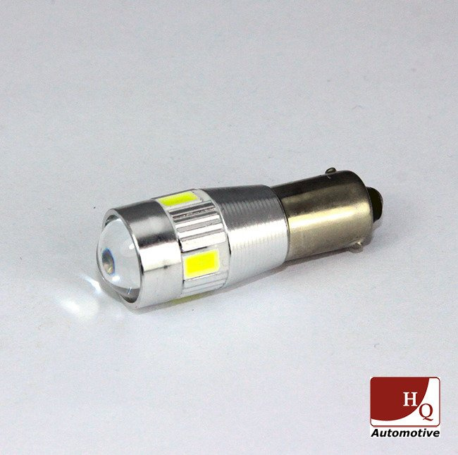 Car LED Bulb H6W 434 (BAX9S) 6x SMD-5630 with lens CanBus WHITE | Car ...