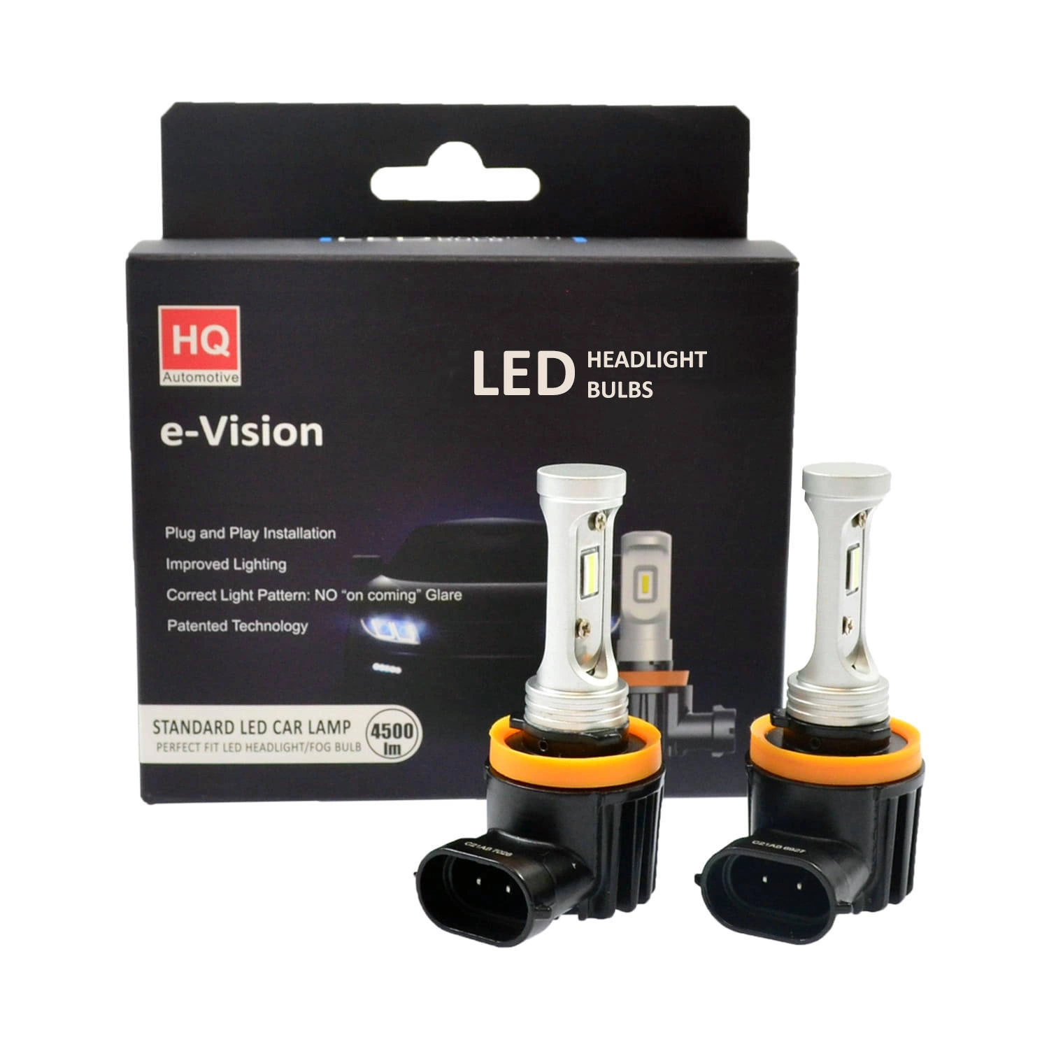 H11 H8 H9 e-Vision Headlight Conversion KIT 4500lm Lumen (2 bulbs set) WHITE 6000K \ H8 H9 H11 ...